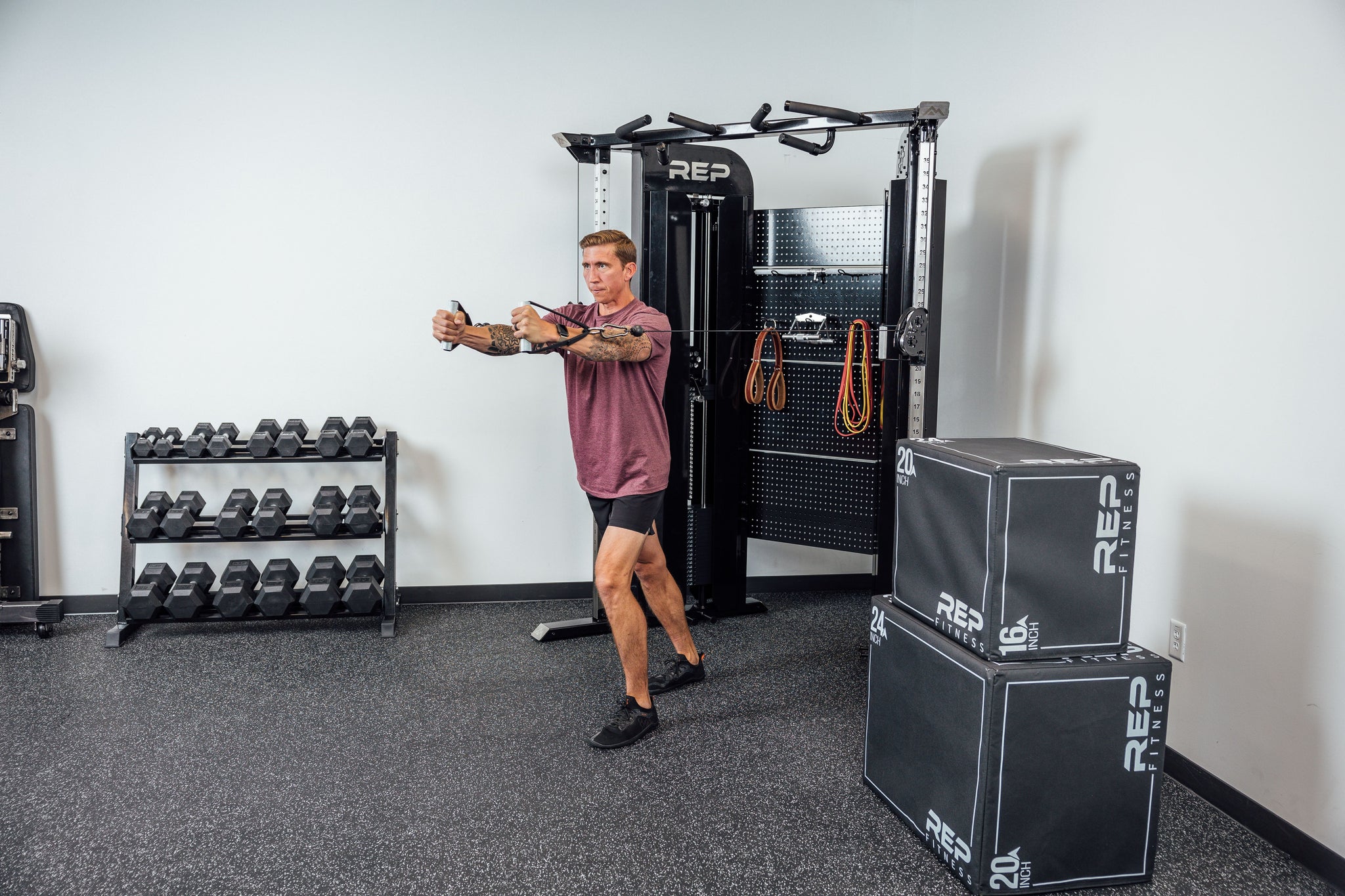 Gray Fleck Puzzle Tiles | REP Fitness | Home Gym Flooring