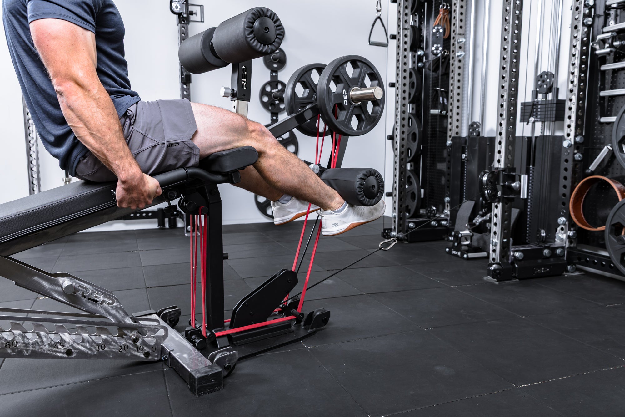 Leg Extension & Leg Curl Bench Attachment Cable Kit – REP Fitness