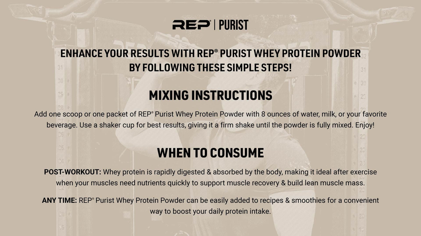 Purist® Whey Protein Powder by REP® | REP Fitness